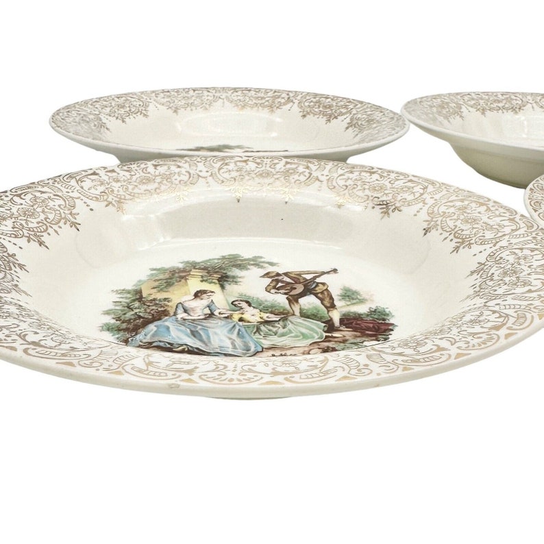 Triumph American Limoges China D'or Set of 4 Bowls 22K Gold Trim Fiddle ...