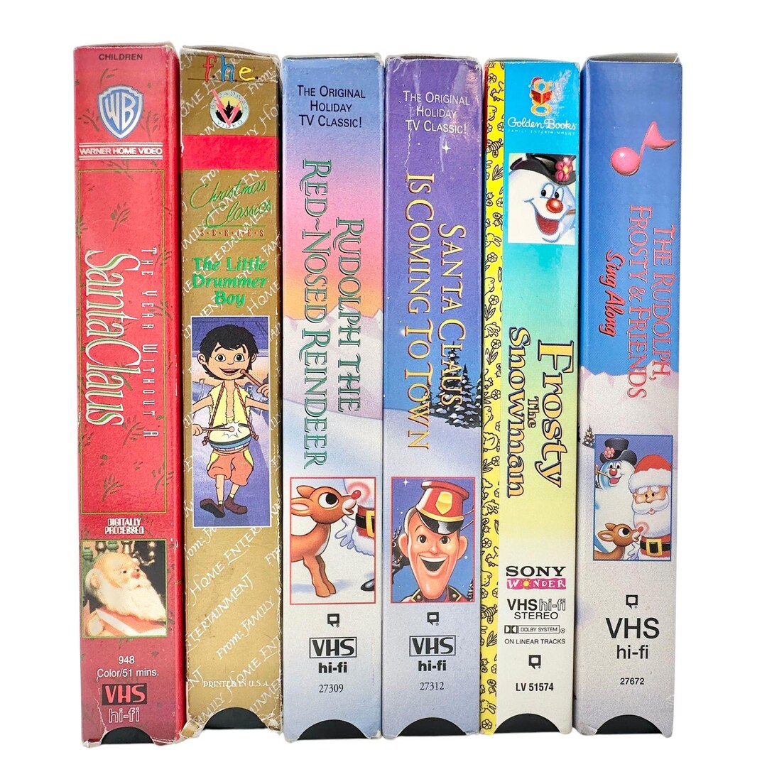 Vintage Christmas VHS Lot of 6 Holiday Classics Frosty Santa Claus ...