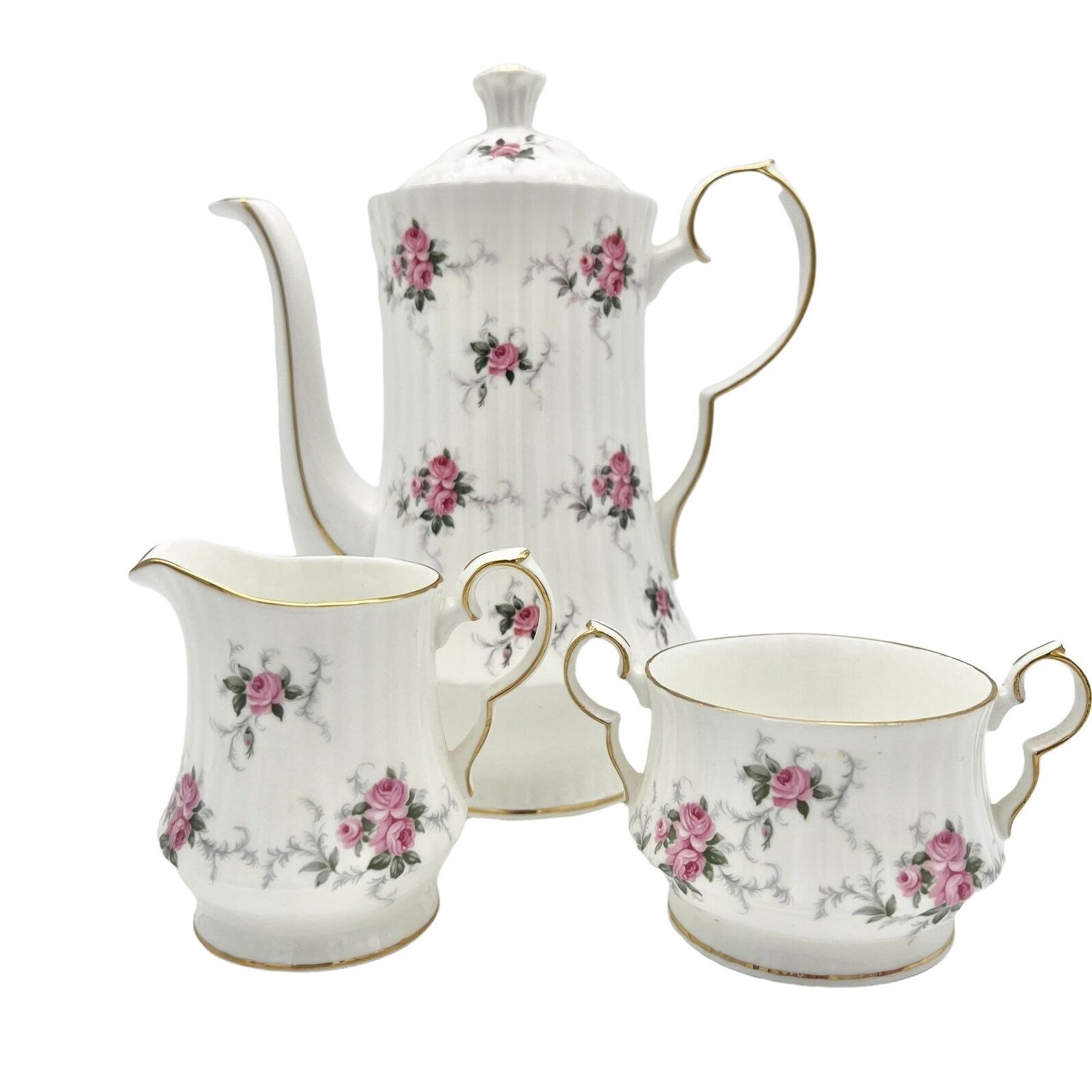 Princess House Tea Set Fine Bone China Tea Pot Creamer Sugar Bowl ...