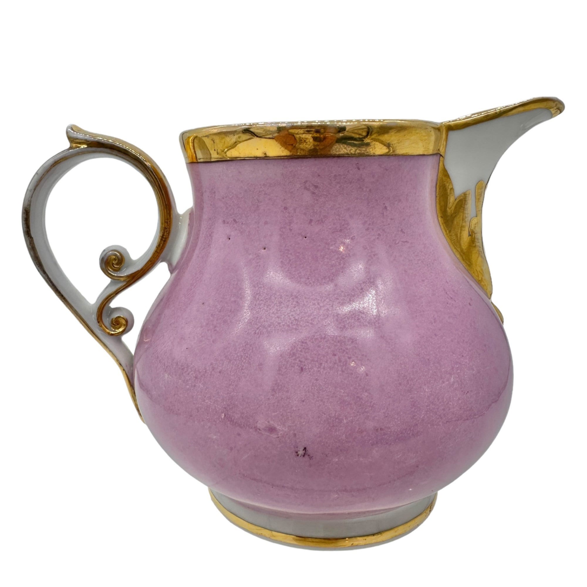 Vintage Creamer 6 X 4 Pink With Flowers Gold Trim - Etsy