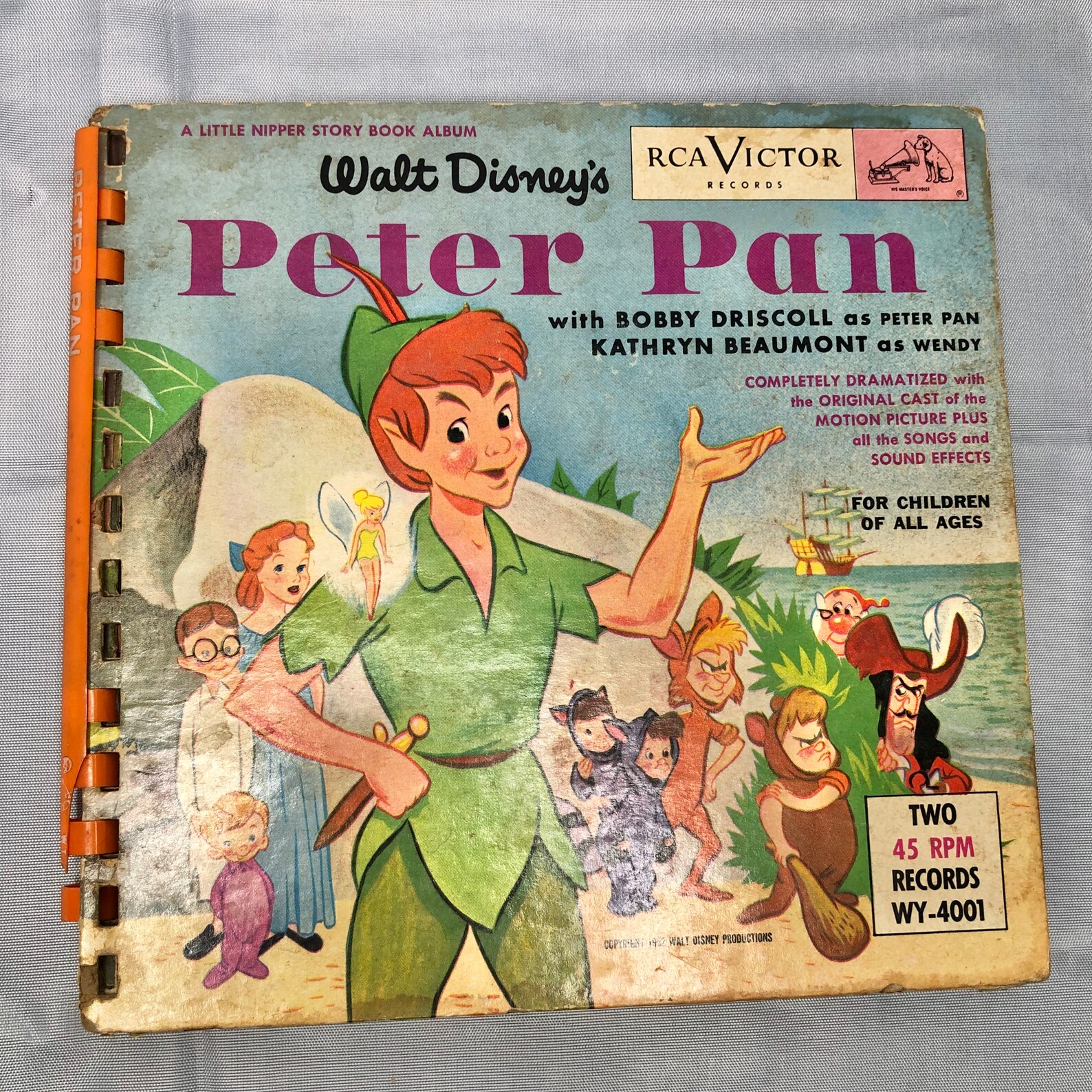 1952 Peter Pan Story Book Records Vintage Children s Etsy