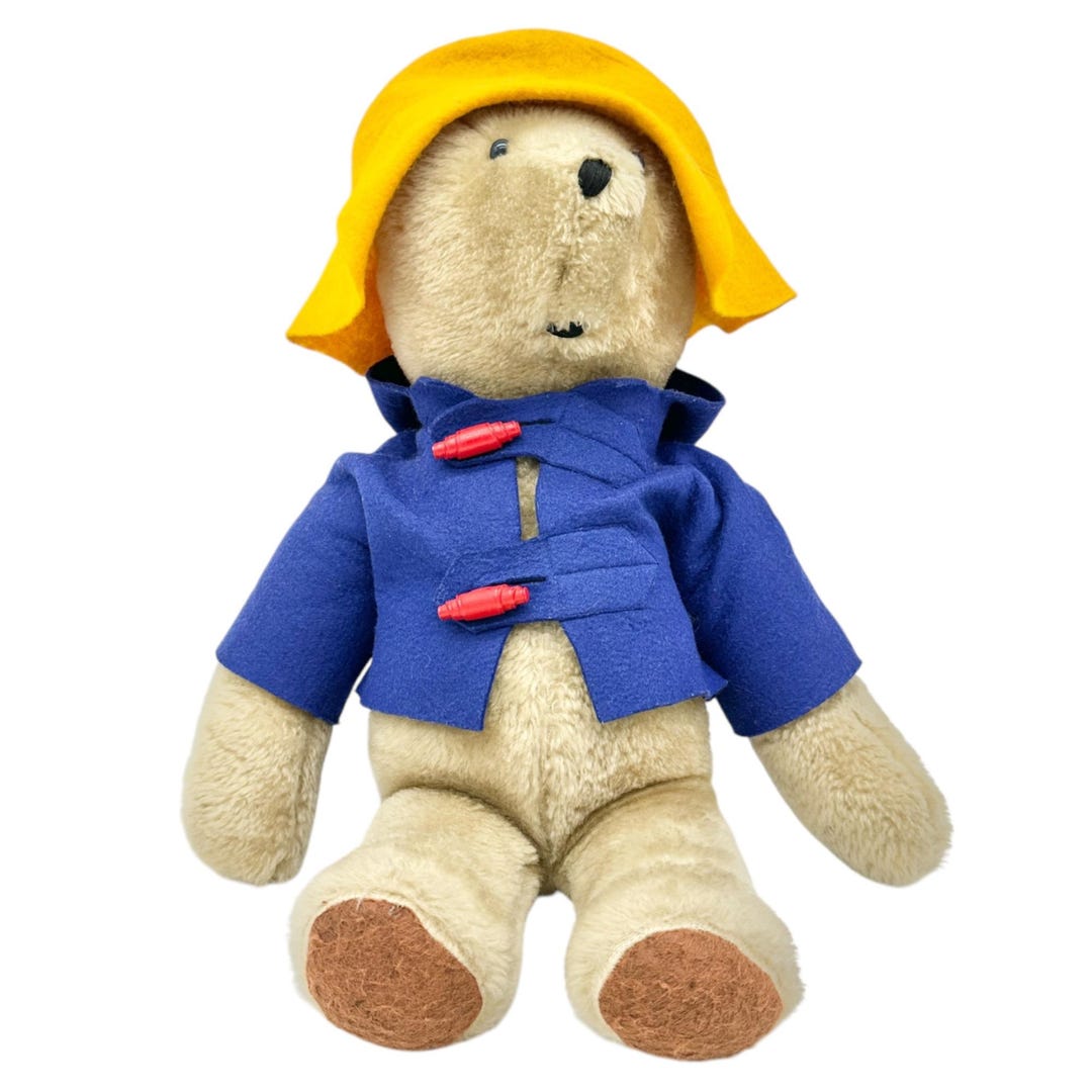 Handmade Paddington Bear Plush Removable Yellow Hat and Blue Coat 20 ...