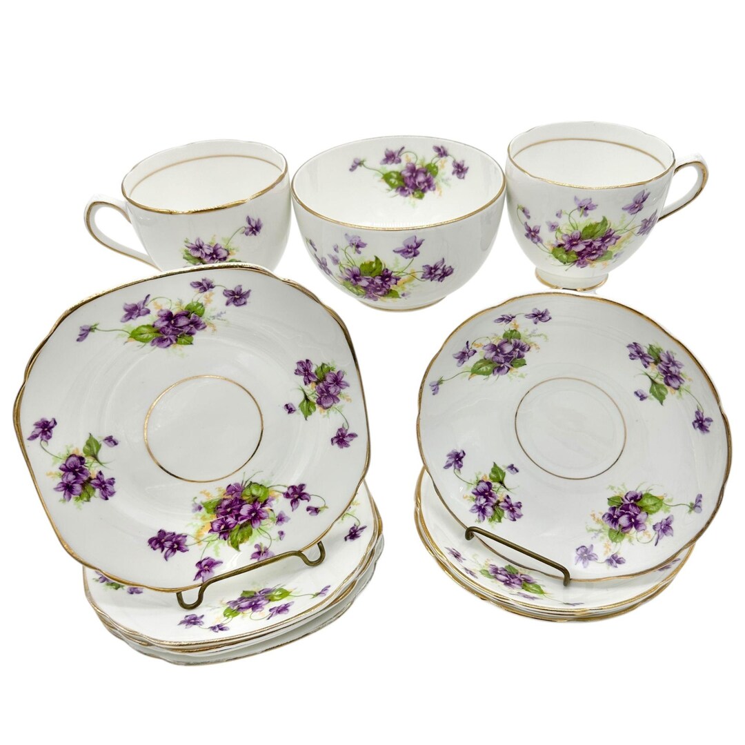 Duchess Bone China Tea Set Misc Pieces Purple - Etsy