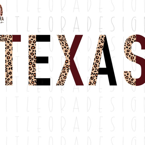Texas Leopard Svg Png Digital Download Sublimation File - Etsy