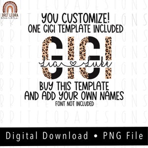 Customizable Gigi PNG Templates, 1 Template With Space for You to Add ...