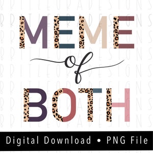 Leopard and Boho MEME of Both PNG, Instant Digital Download, Leopard ...