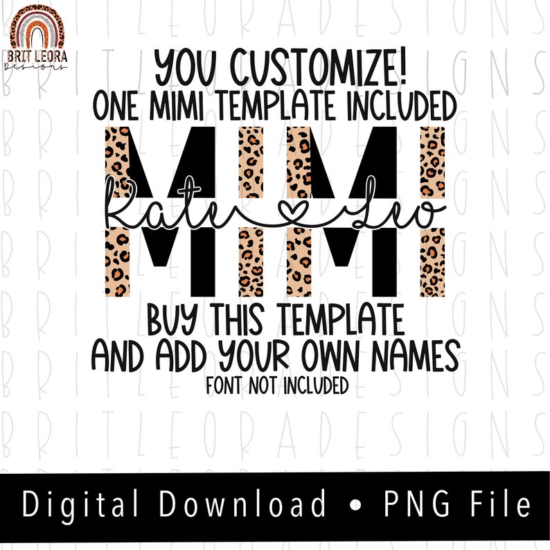 Customizable Mini PNG Templates 1 Template With Space for You - Etsy