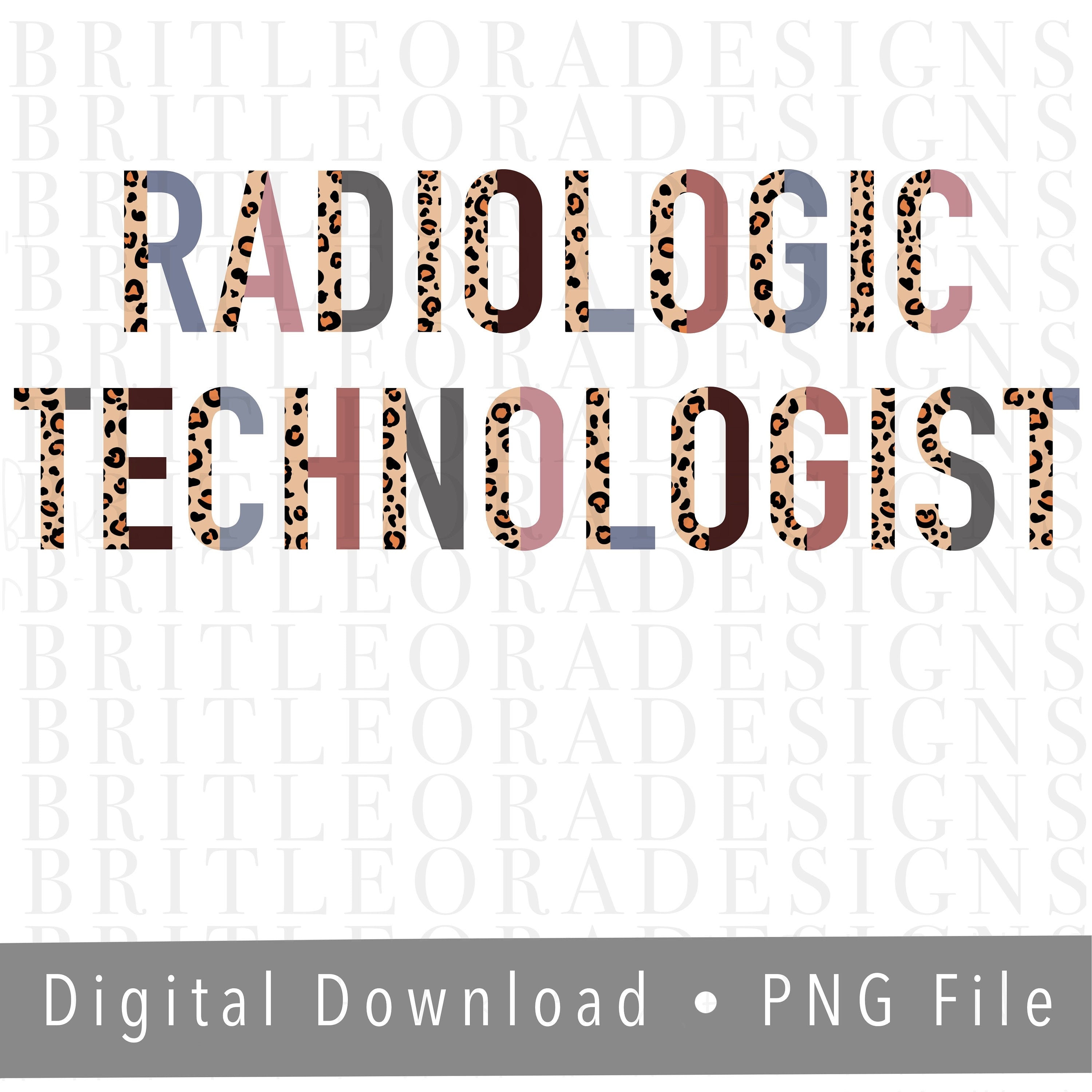 Radiologic technologist PNG Instant Digital Download Leopard | Etsy