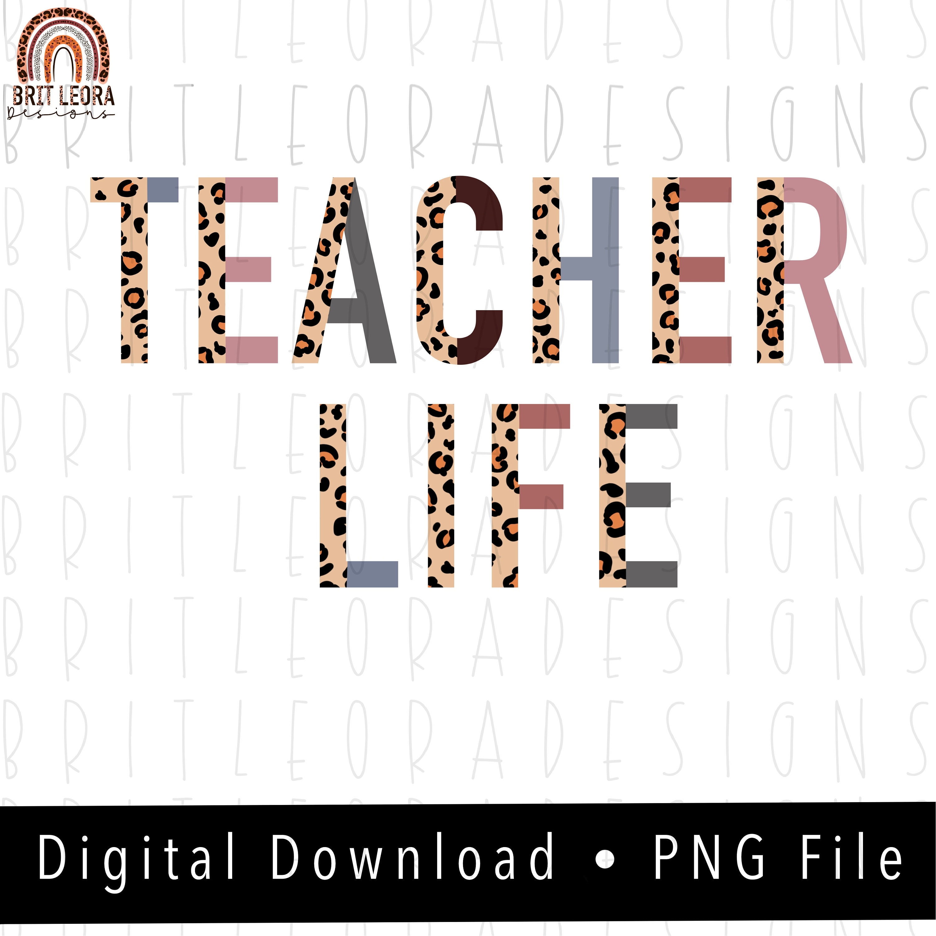 Art & Collectibles Teacher Png Sublimation Teacher Leopard Cheetah ...