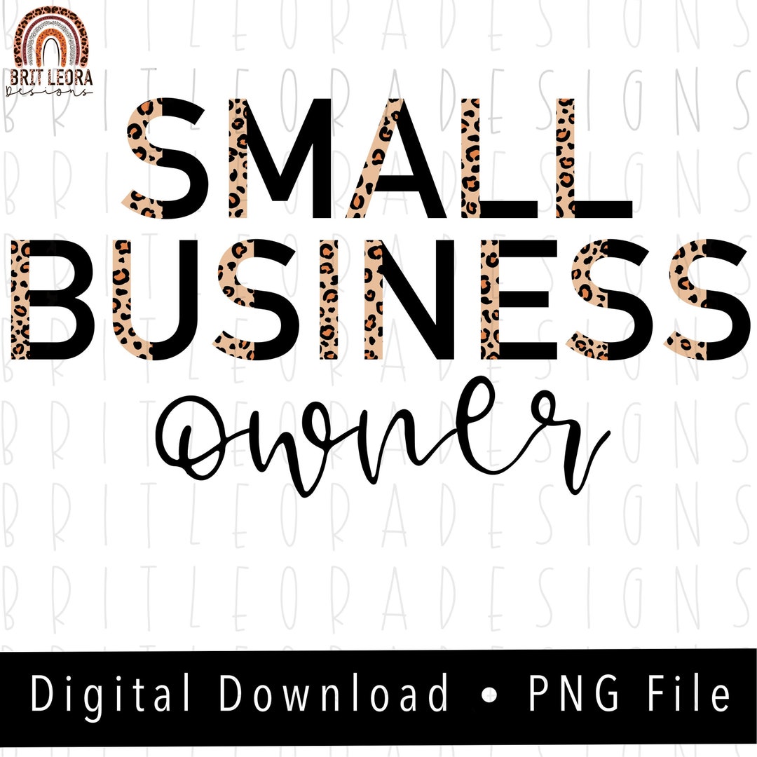 Small Business Owner PNG, Instant Digital Download, Leopard and Neutral ...