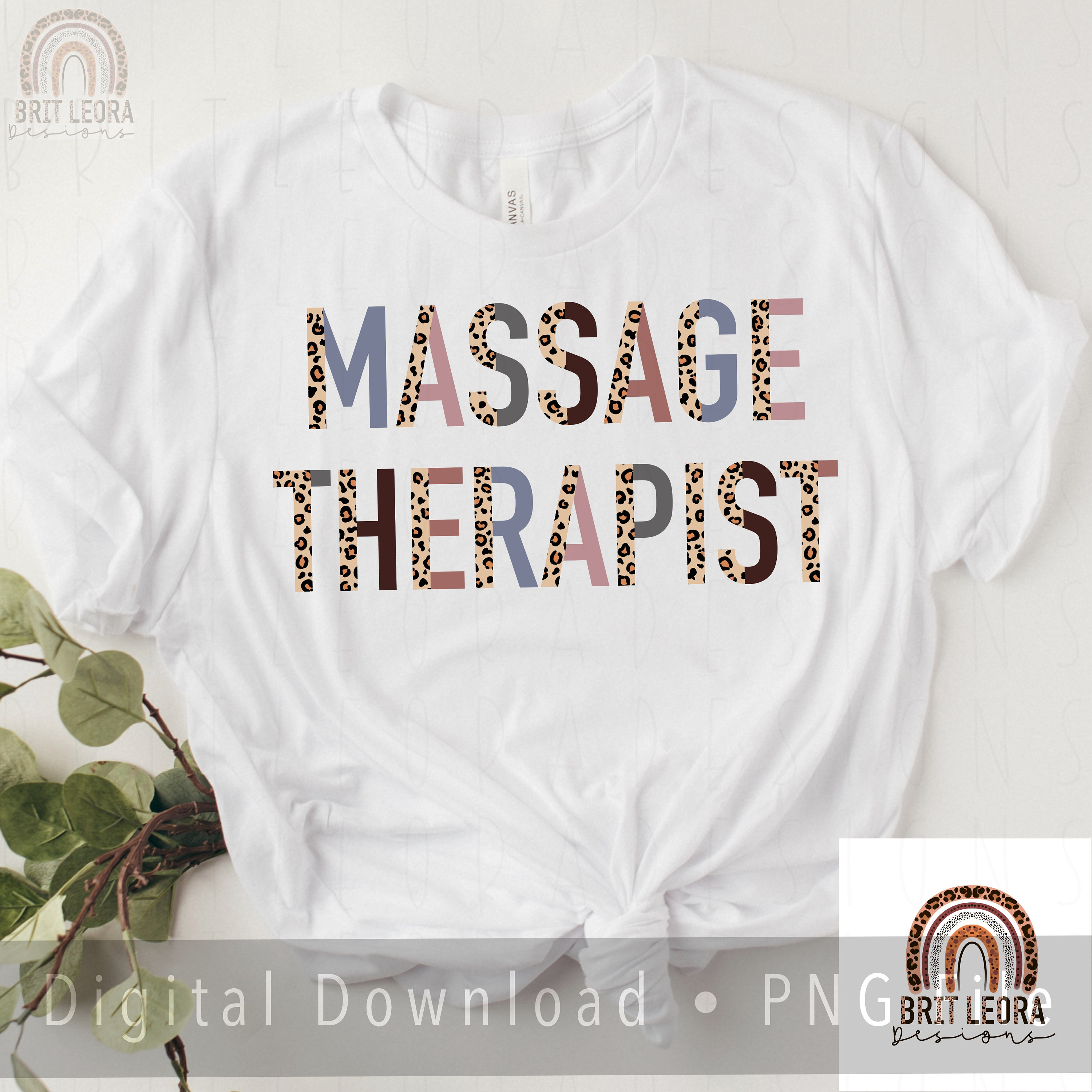 Leopard and Boho Massage THERAPIST PNG Leopard and Boho - Etsy