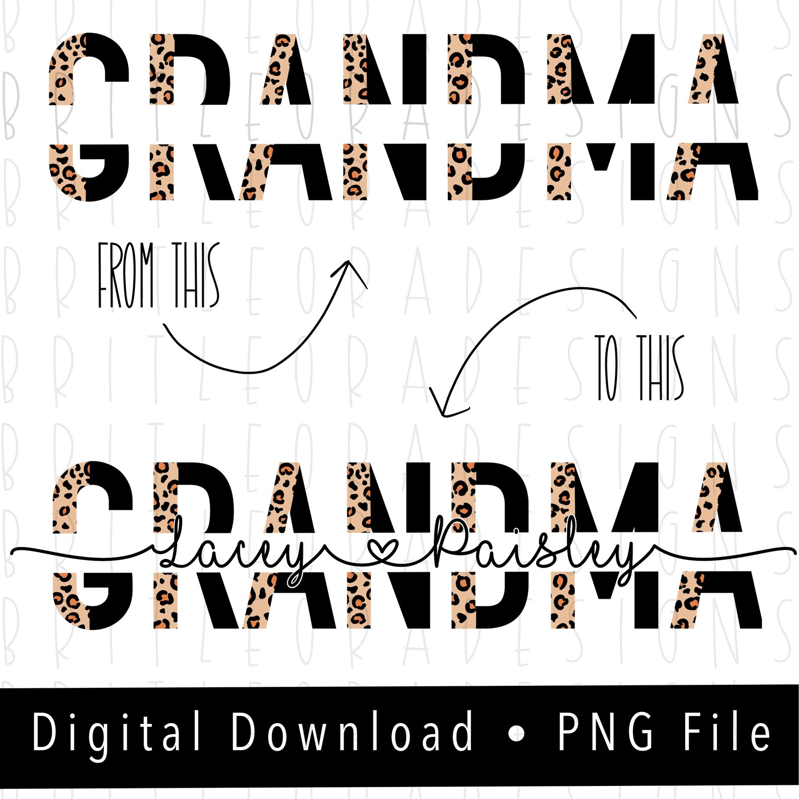 Customizable Grandmother PNG Templates 5 Common Grandma - Etsy