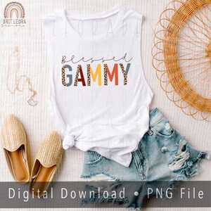 Blessed Gammy PNG, Leopard and Boho, Instant Digital Download ...