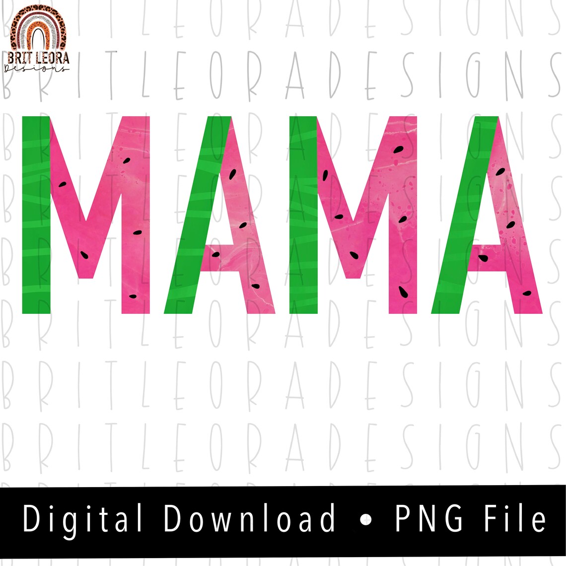 Mama and Mini Watermelon Font PNG Bundle Digital Download 2 - Etsy