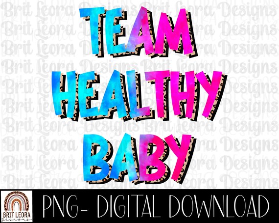 Team Healthy Baby PNG Leopard and Boho Instant Digital - Etsy