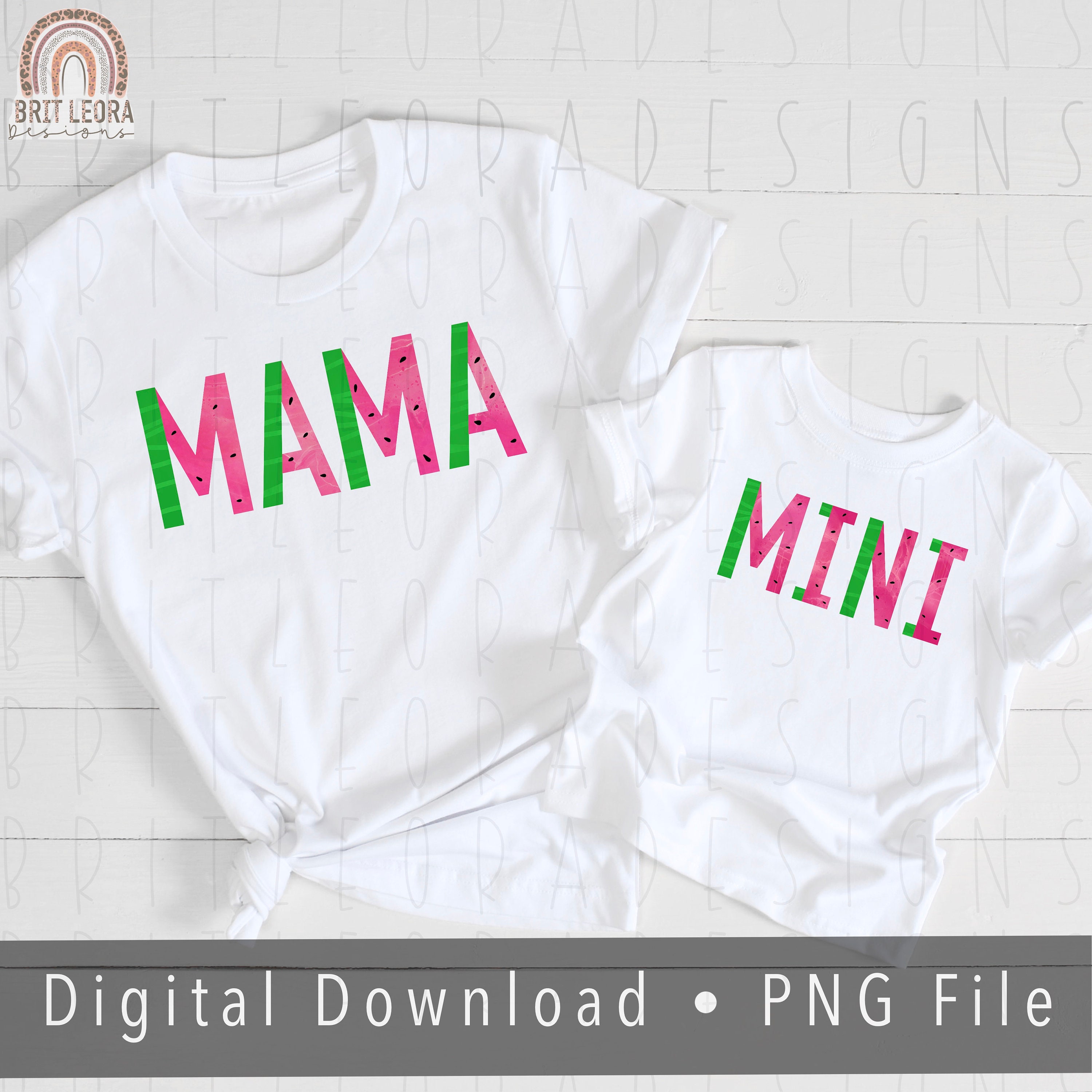 Mama and Mini Watermelon Font PNG Bundle Digital Download 2 - Etsy