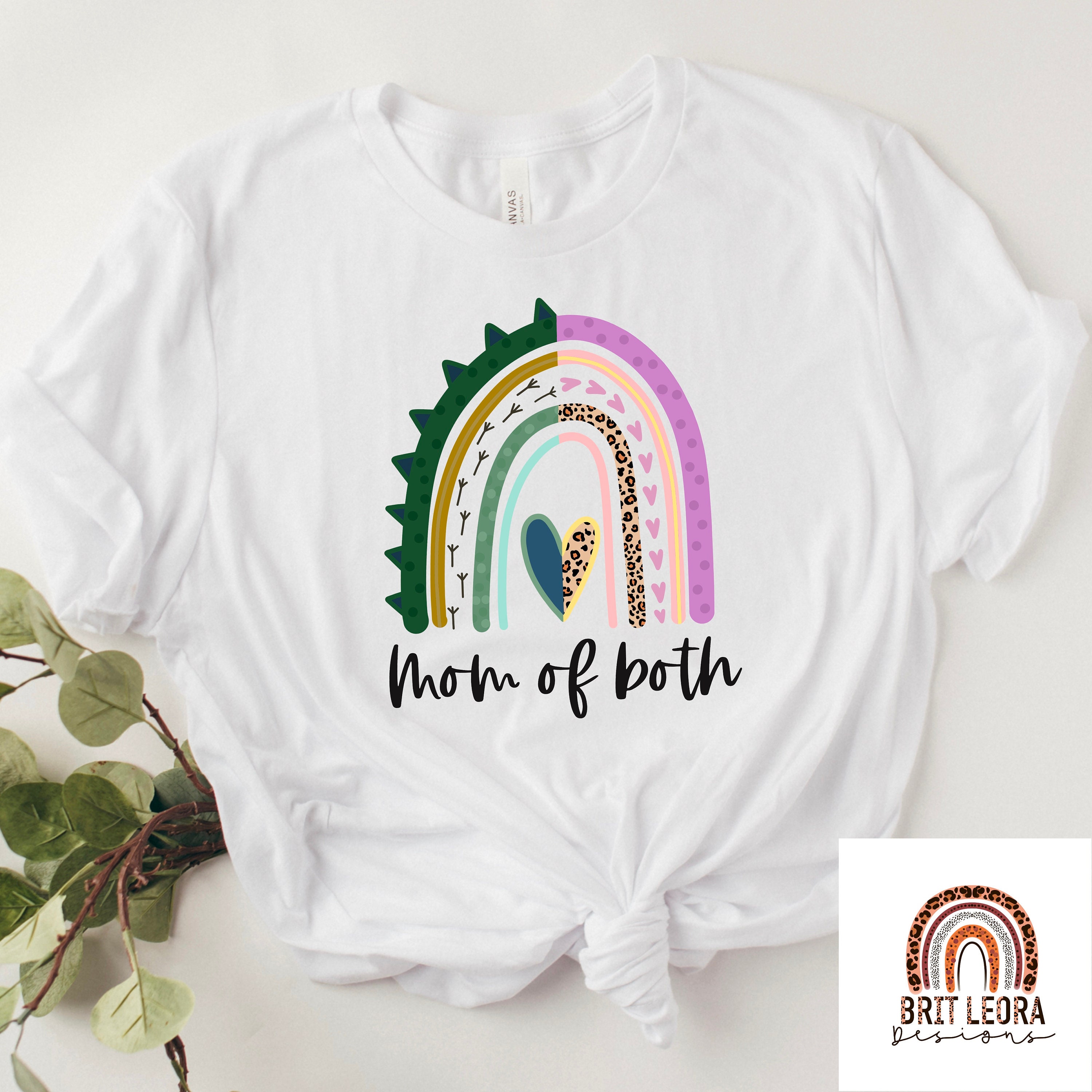 Split Rainbow Mom of Both PNG Instant Digital Download - Etsy