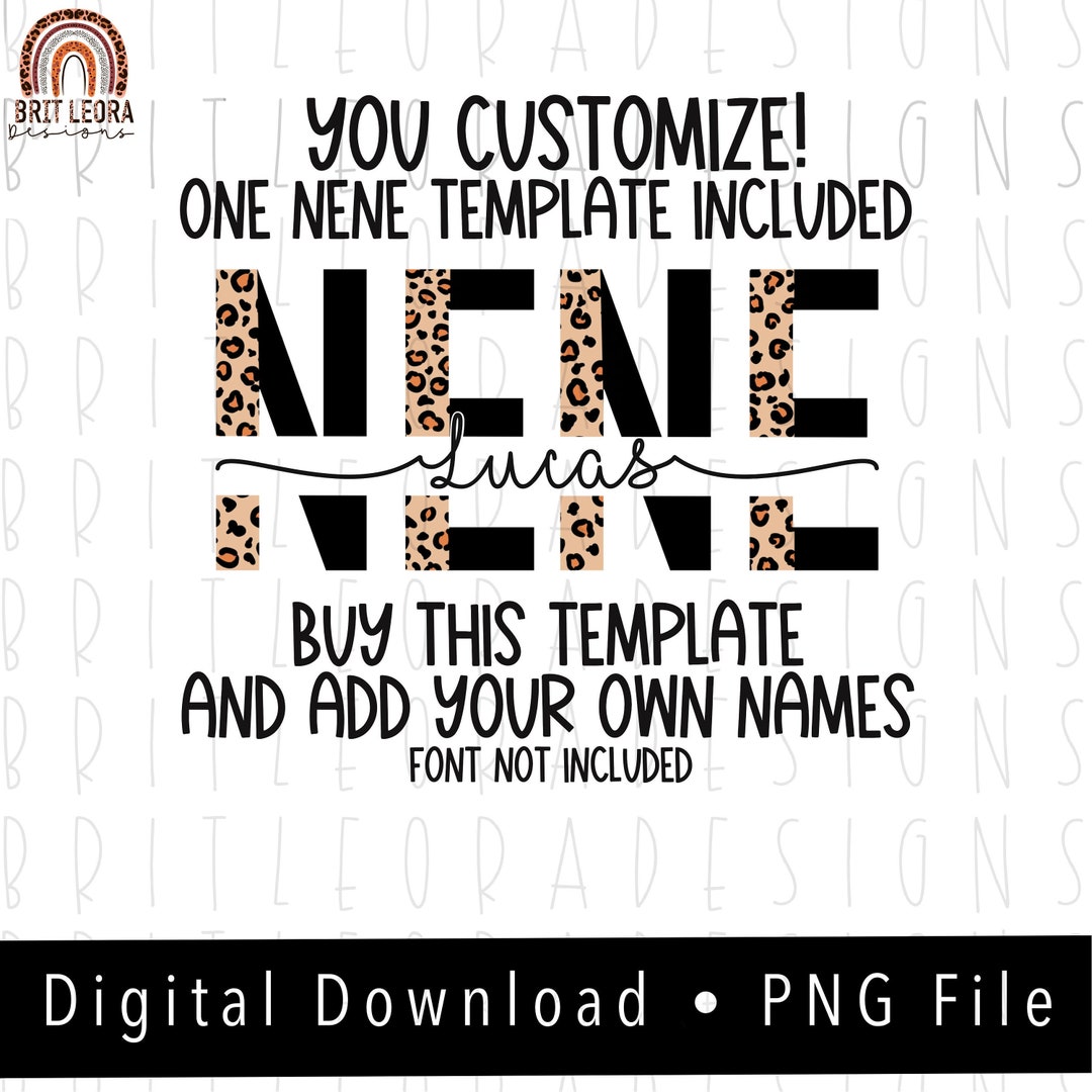 Customizable NENE PNG Templates, 1 Template With Space for You to Add ...