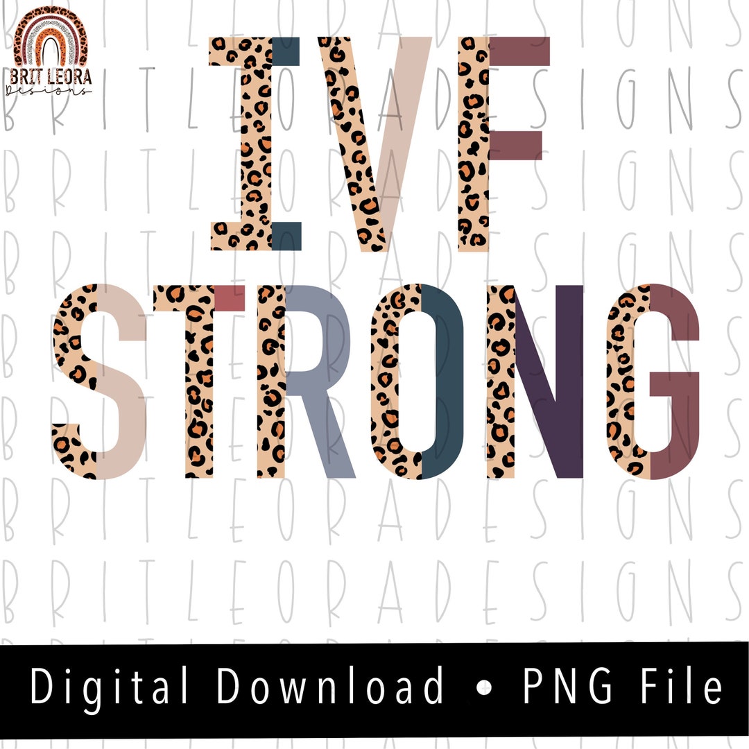 IVF Strong PNG, Leopard and Boho, Instant Digital Download, Sublimation ...