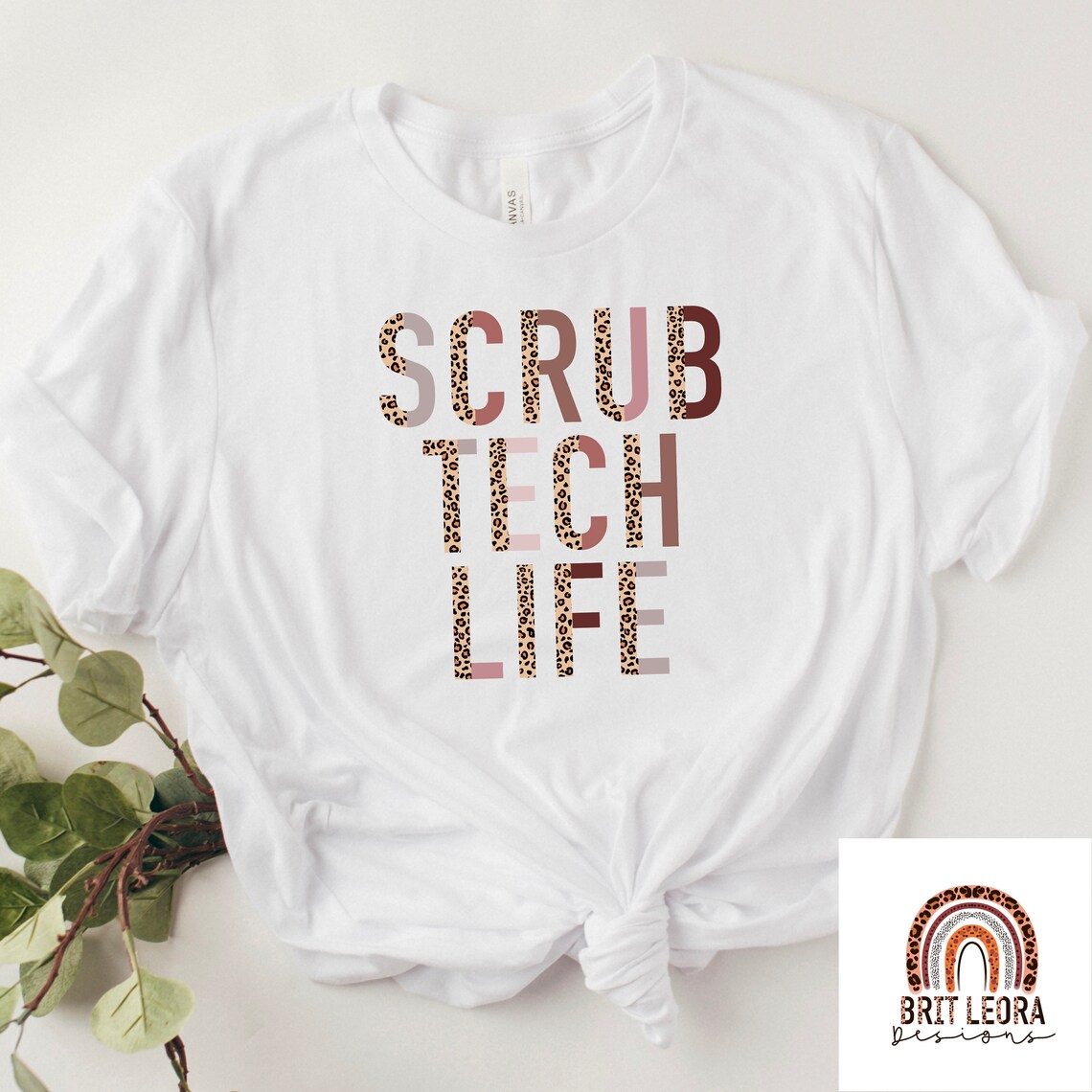 Scrub Tech Life PNG Instant Digital Download Leopard and | Etsy