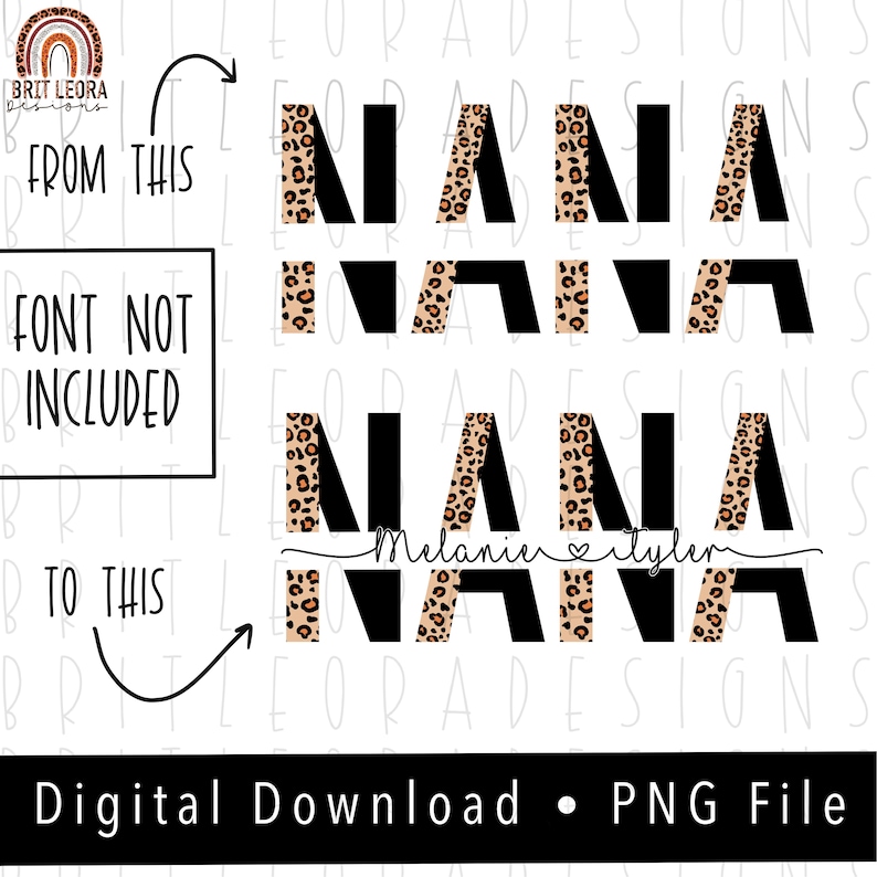 Customizable Nana PNG Templates, 1 Template With Space for You to Add ...
