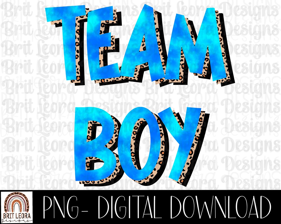 Team Boy PNG, Leopard and Boho, Instant Digital Download, Sublimation ...
