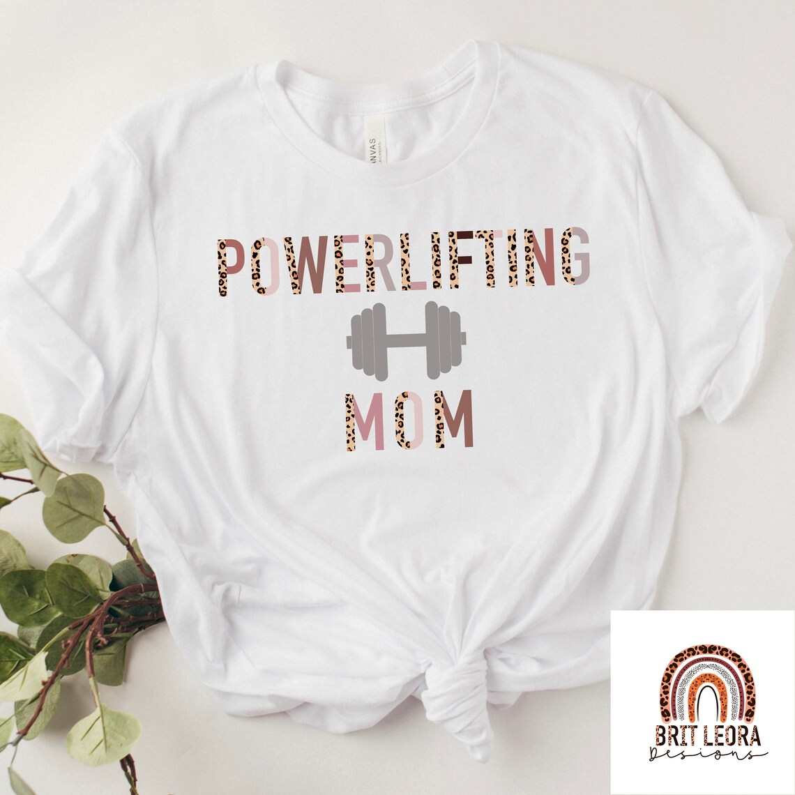 POWERLIFTING MOM PNG, Instant Digital Download, Leopard and Neutral ...
