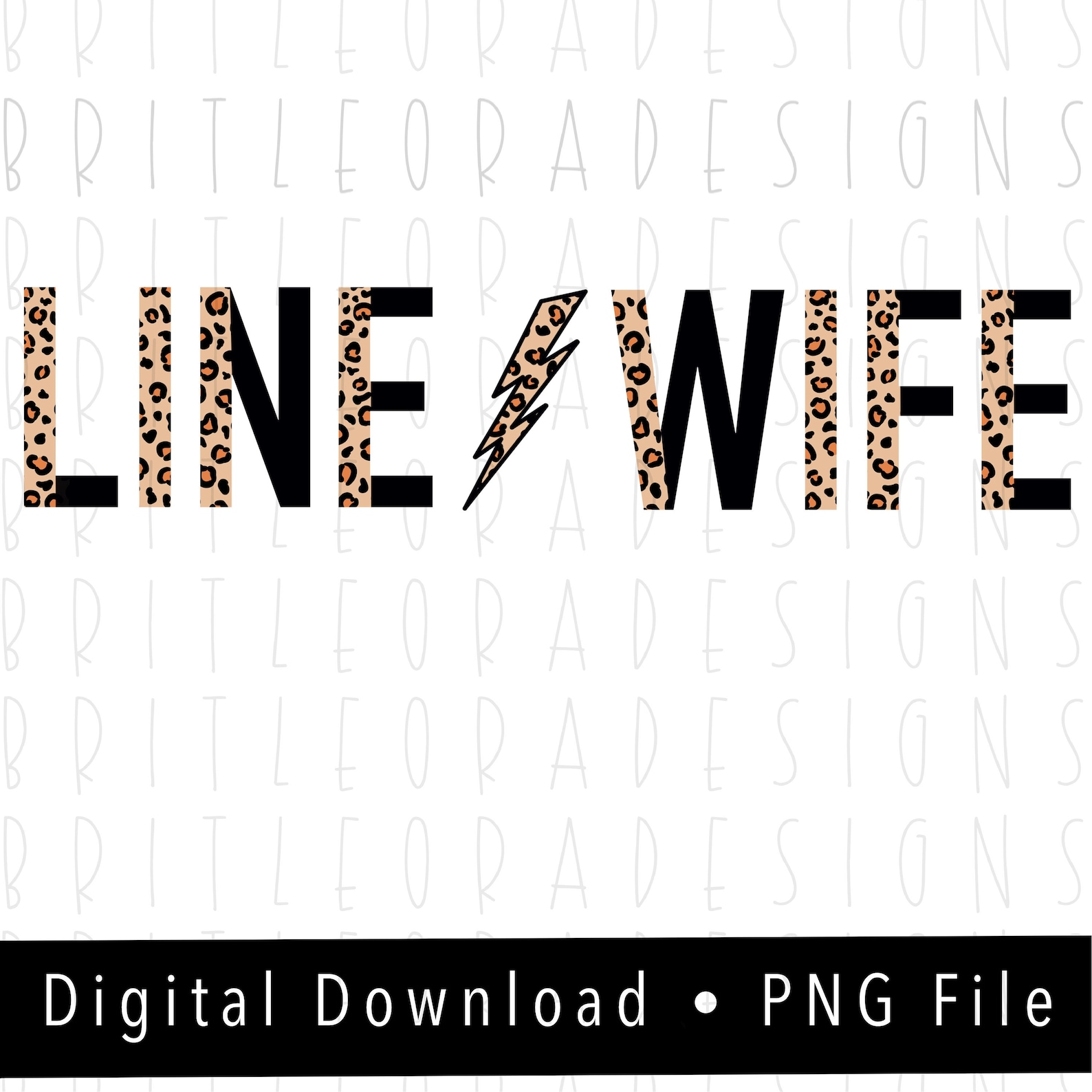 Leopard and Black Line Wife PNG Instant Digital Download - Etsy