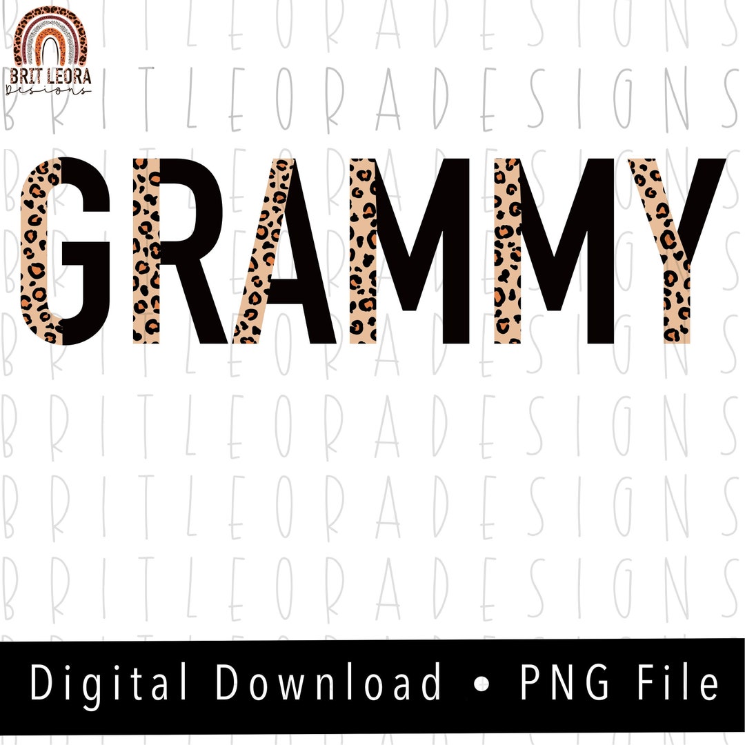 GRAMMY PNG, Leopard and Boho, Instant Digital Download, Sublimation ...