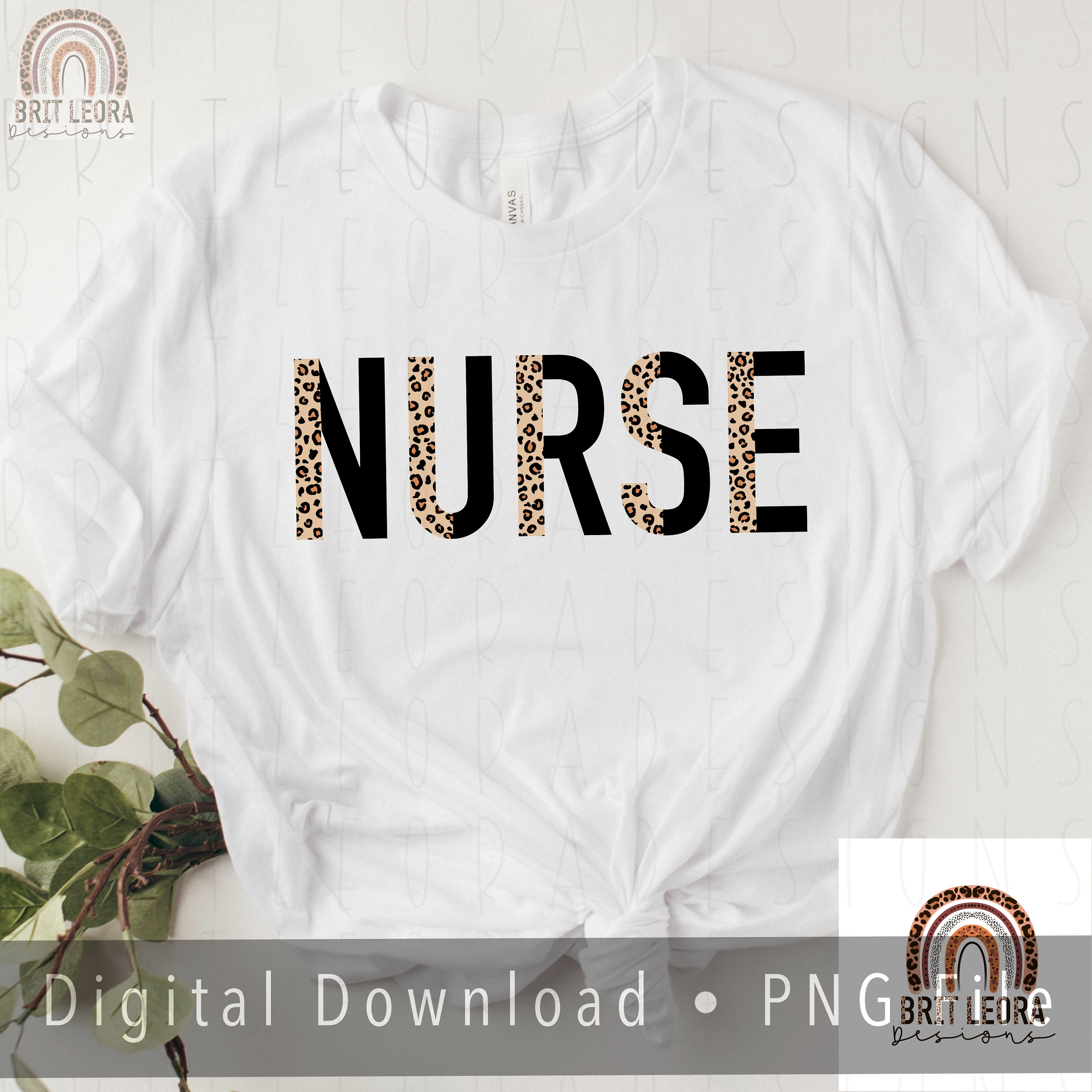 Leopard and Black NURSE PNG, Leopard and Boho, Instant Digital Download ...