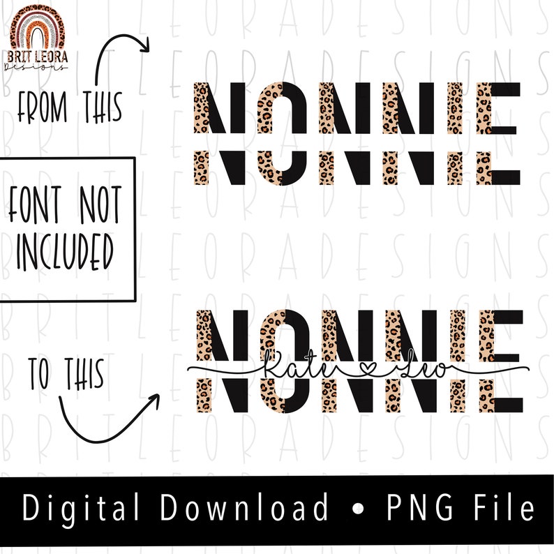 Customizable NONNIE PNG Templates 1 Template With Space for - Etsy