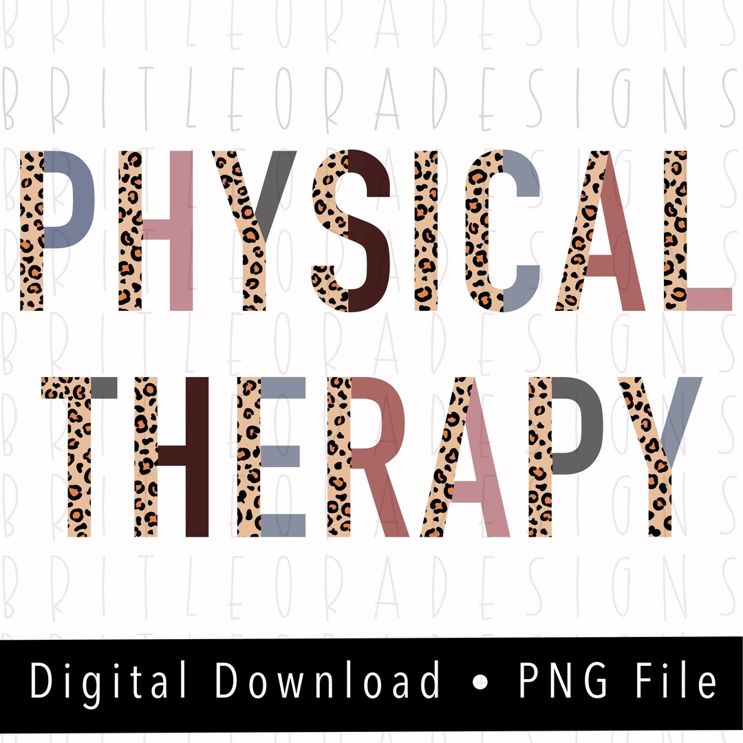 Physical Therapy PNG, Instant Digital Download, Leopard and Neutral ...