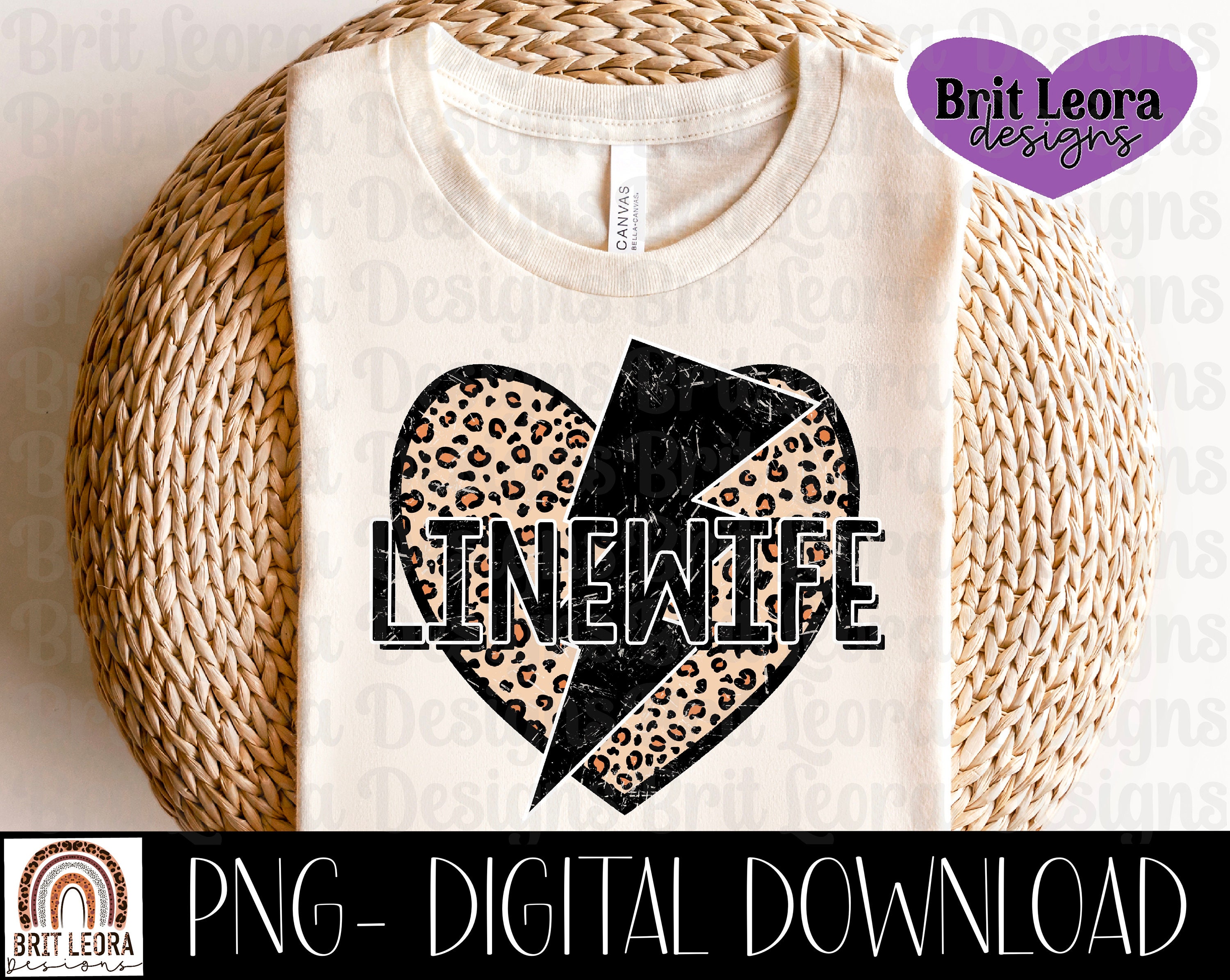 Leopard and Black Line Wife PNG, Instant Digital Download, Sublimation ...