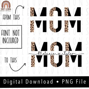 Customizable Mom PNG Templates, 1 Template With Space for You to Add ...