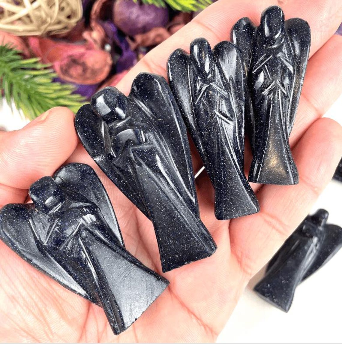 Blue Sandstone Angel,flashy Blue Sandstone Crystal Angel 2 Inches ...
