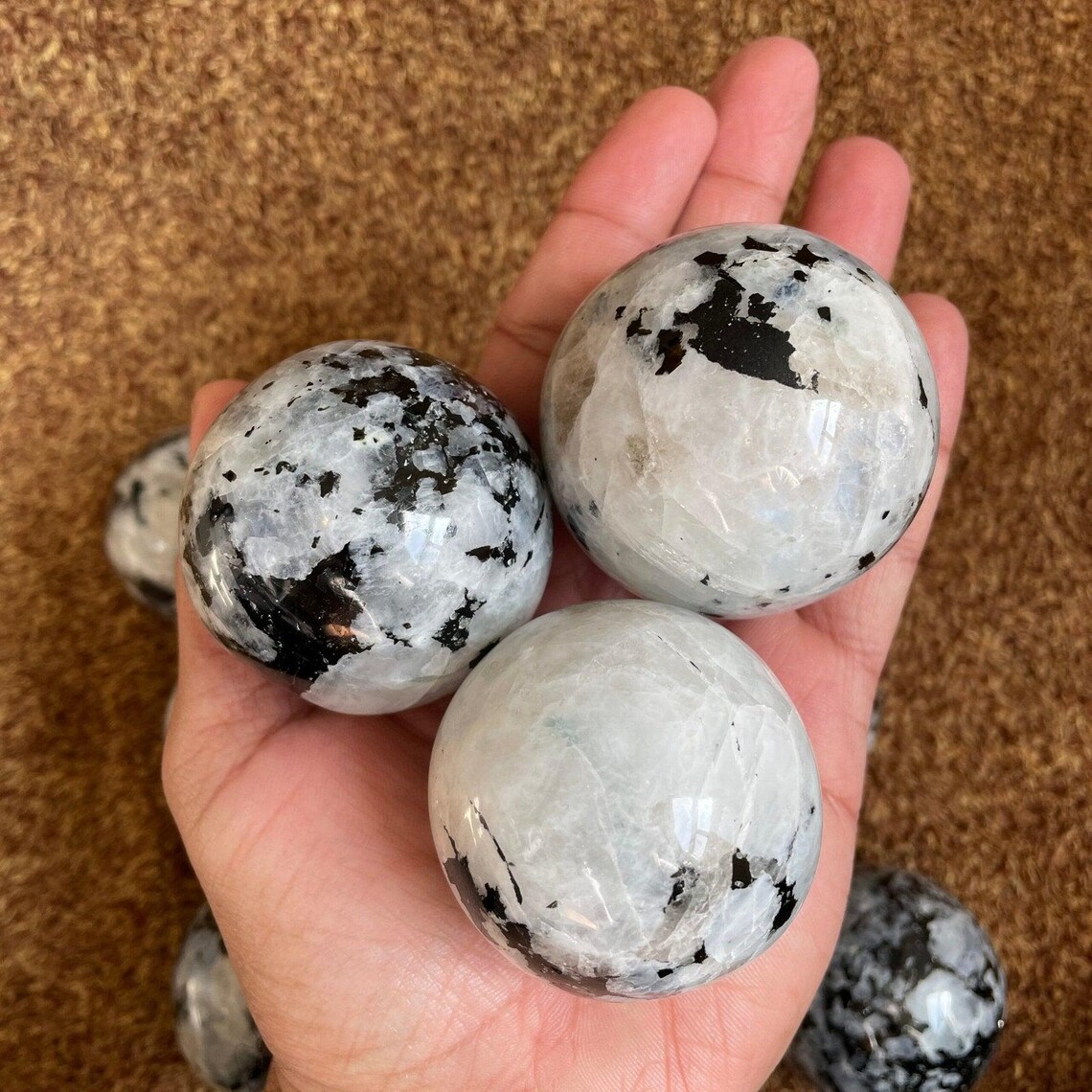 Large Rainbow Moonstone Spheres-wholesale Lot-moonstone Healing ...