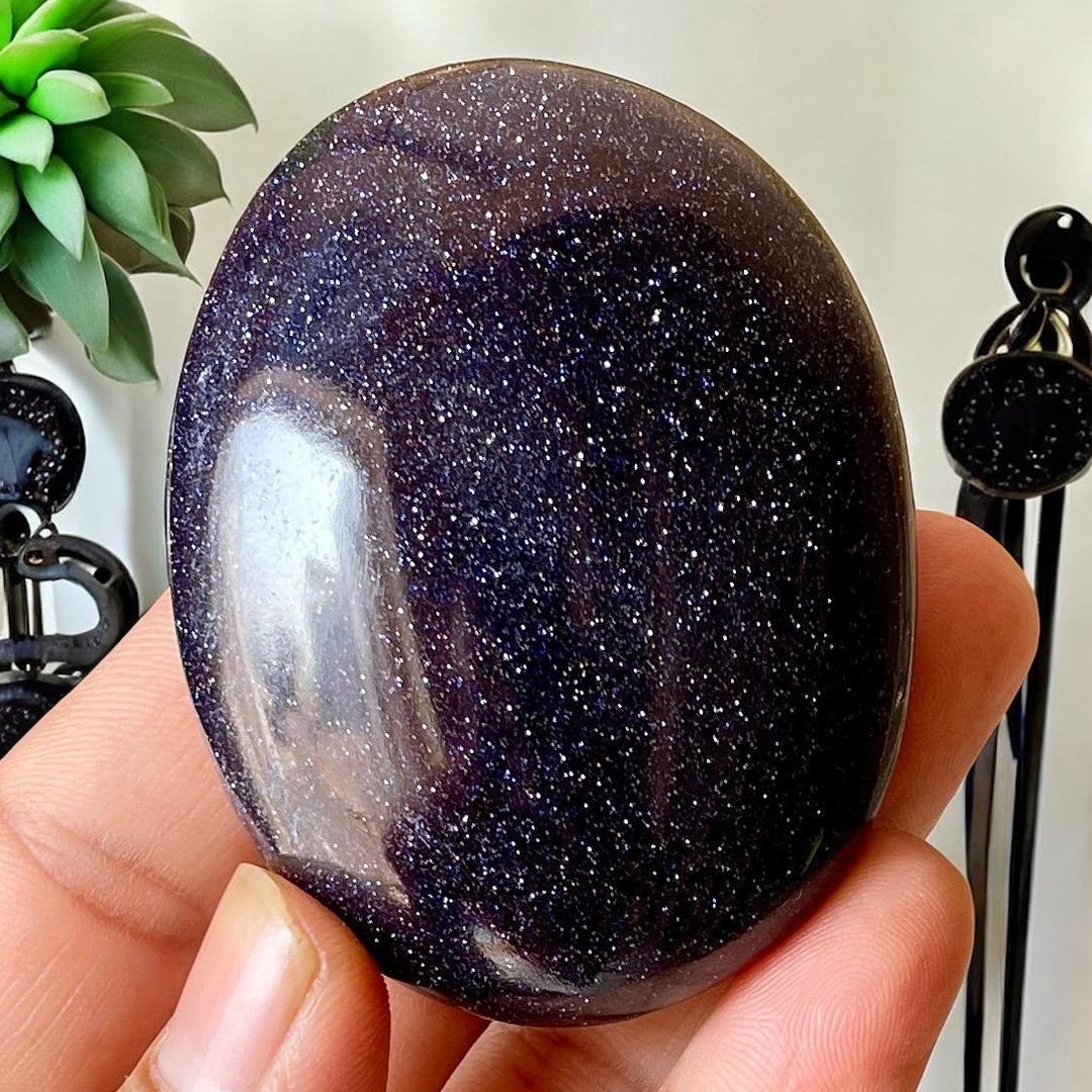 Blue Sandstone Palm Stone, AAA Crystal Worry Stone - Etsy