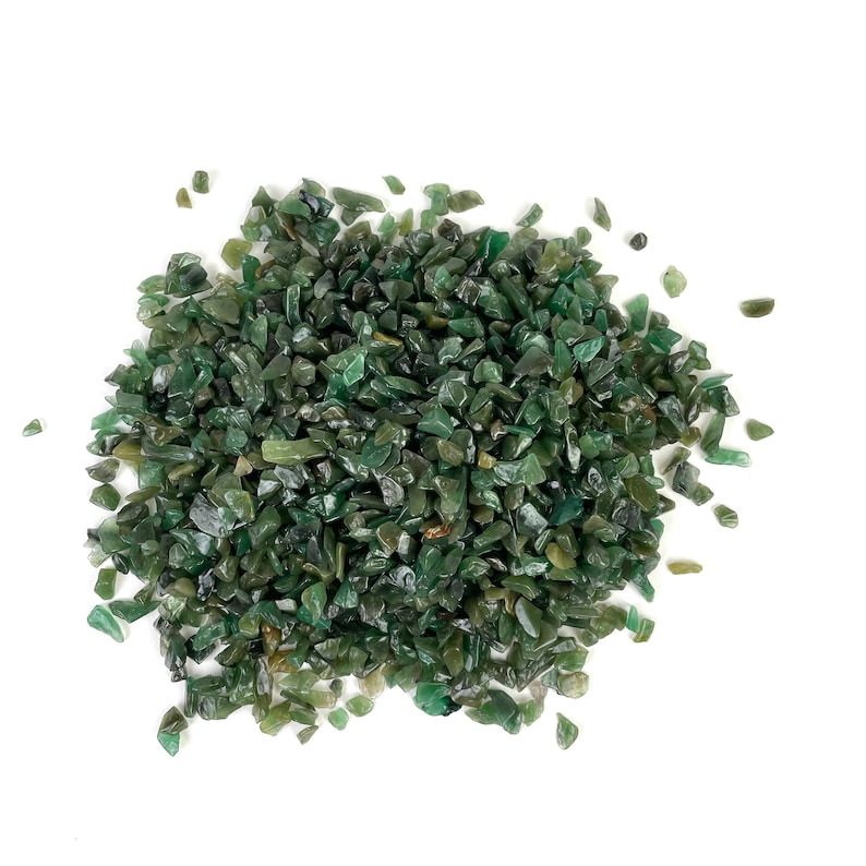 Green Jade Crystal Chips Green Jade Mini Tumbled Stone - Etsy