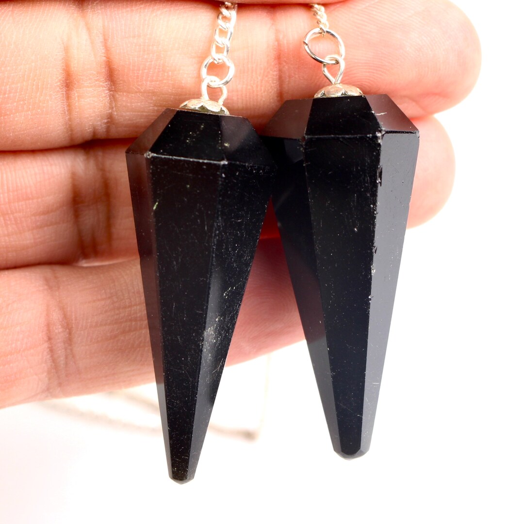 Black Obsidian Crystal Pendulums, Black Obsidian Pendulums - Etsy