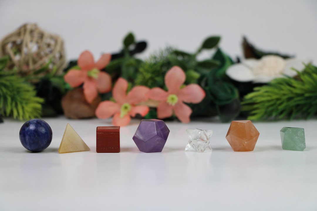 7 Chakra Sacred Geometry Set With Merkabah Star Carved Seven Chakra ...