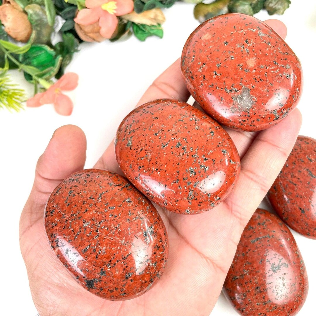 Natural Red Que Sera Palm Stone, AAA Crystal Worry Stone - Etsy