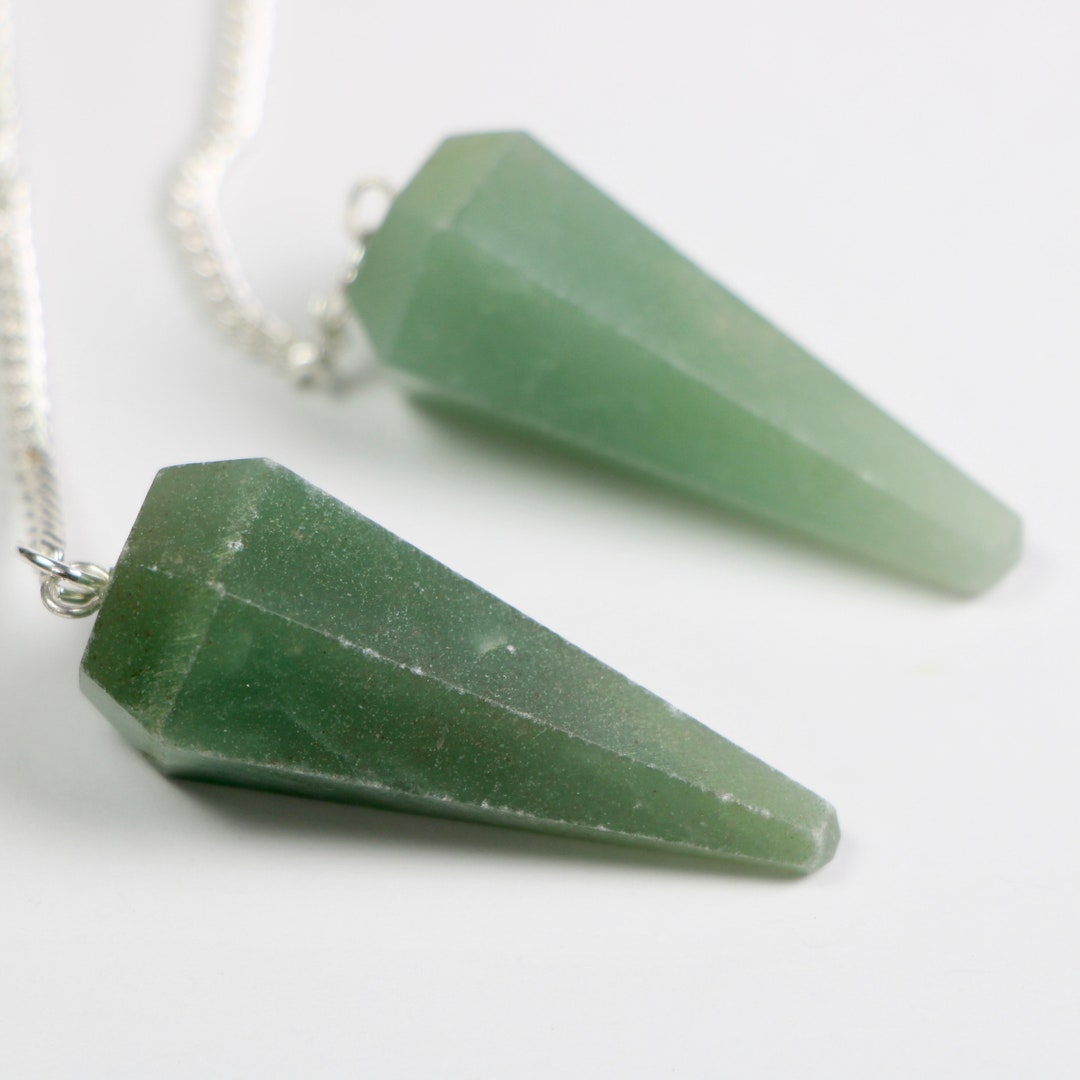 Green Aventurine Crystal Pendulums, Green Aventurine Gemstone Pendulums ...
