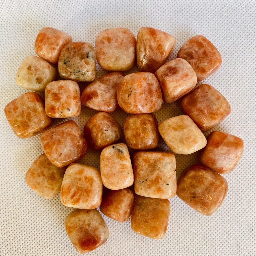 Sunstone Tumbled Stone Crystals - High Quality Polished Gemstones - Etsy