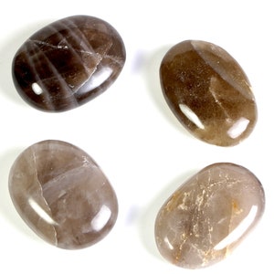 Smokey Quartz Palm Stone Worry Stone Natural Agate Pocket Stone Healing Crystal High Quality ...