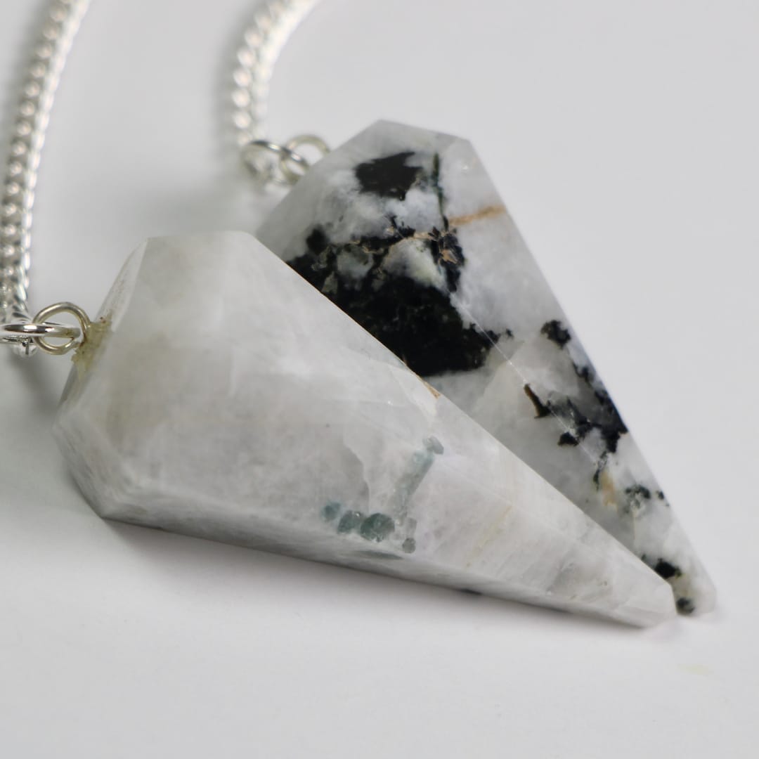 Rainbow Moonstone Crystal Pendulums, Rainbow Moonstone Gemstone ...