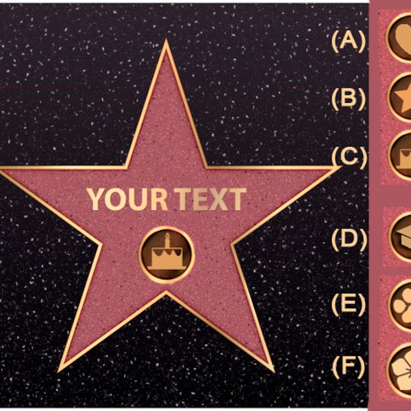 Personalized Hollywood Walk of Fame Stickers - Etsy UK