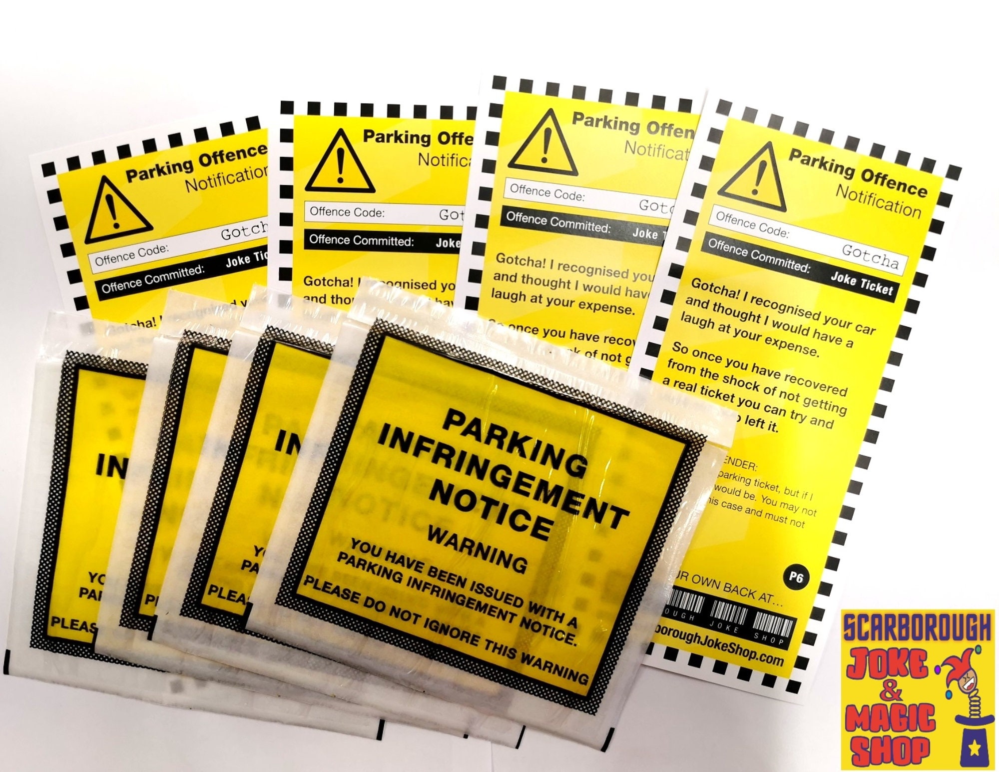 Joke Car Parking Tickets+wallets ~ Fake ~ Prank ~ PCN~ X4 Joke Parking ...