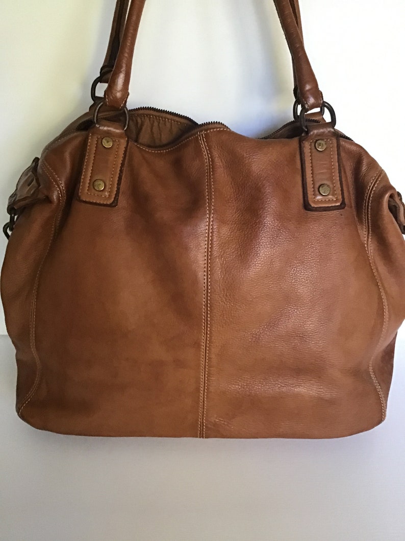 Extra Large Vintage Leather Bag - Etsy