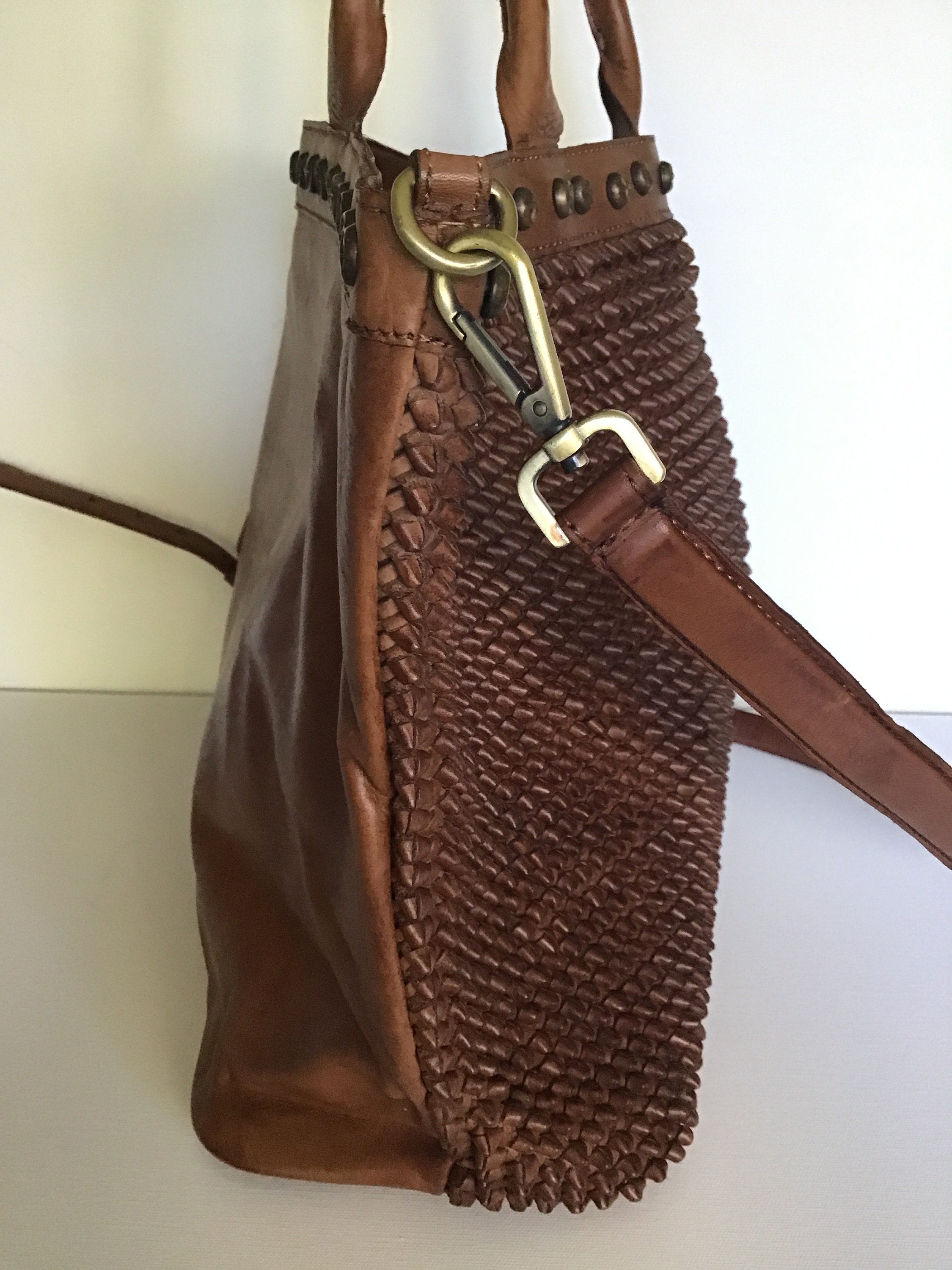 Extra Large Vintage Leather Bag - Etsy