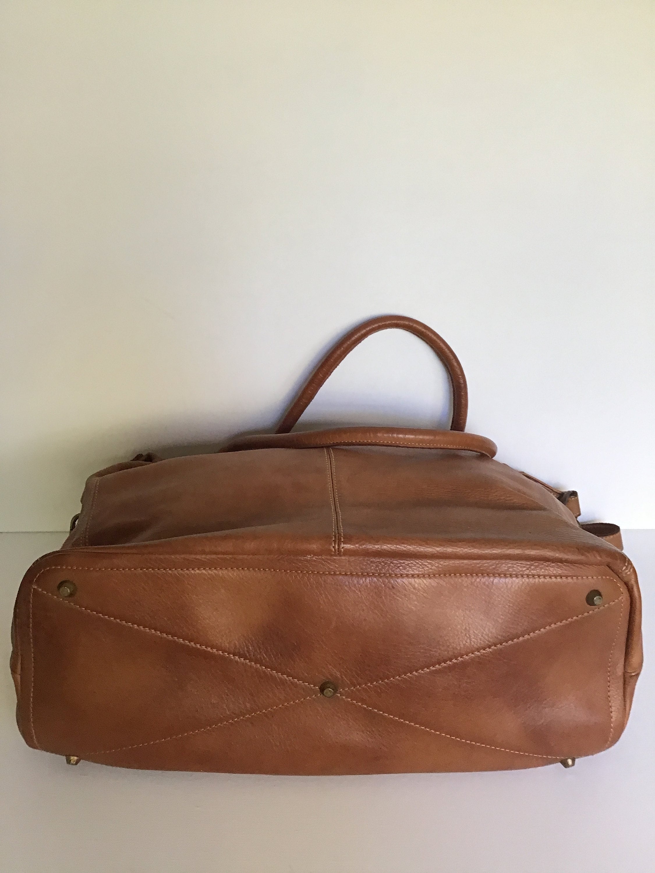 Extra Large Vintage Leather Bag - Etsy